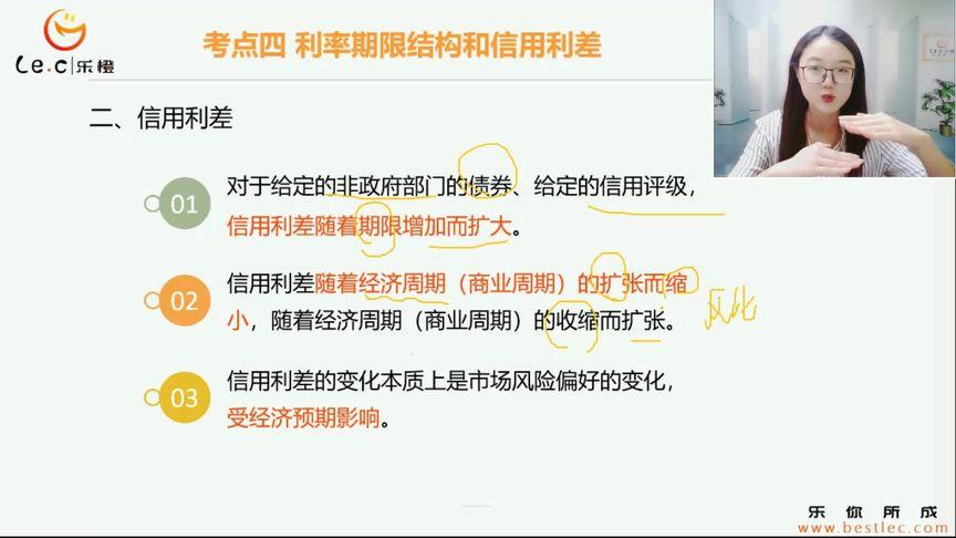 第三章 考点4 利率期限结构与信用利差