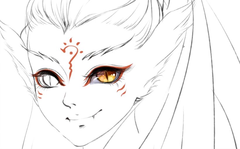 【十分绘画】第7期 一起用sai画只琥珀色的动物眼睛吧!_蓝铅笔快乐学画