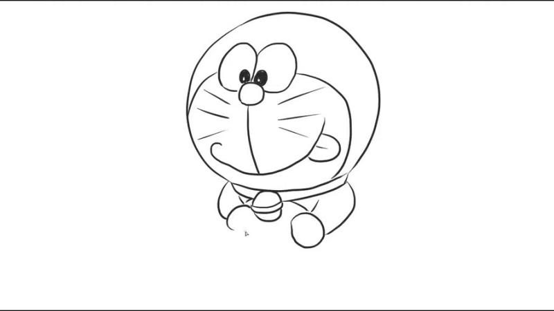 可爱的机器猫简笔画