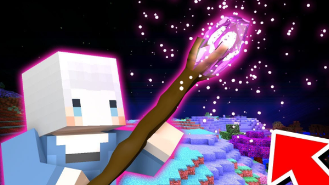 我的世界:魔法枪械小方块练等级画,自己学习当个魔法师