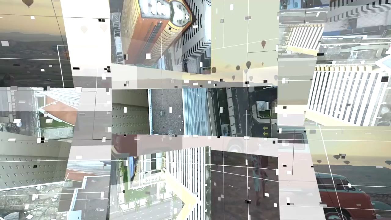 PR转场 方块闪烁画面拉伸转场特效PR模板