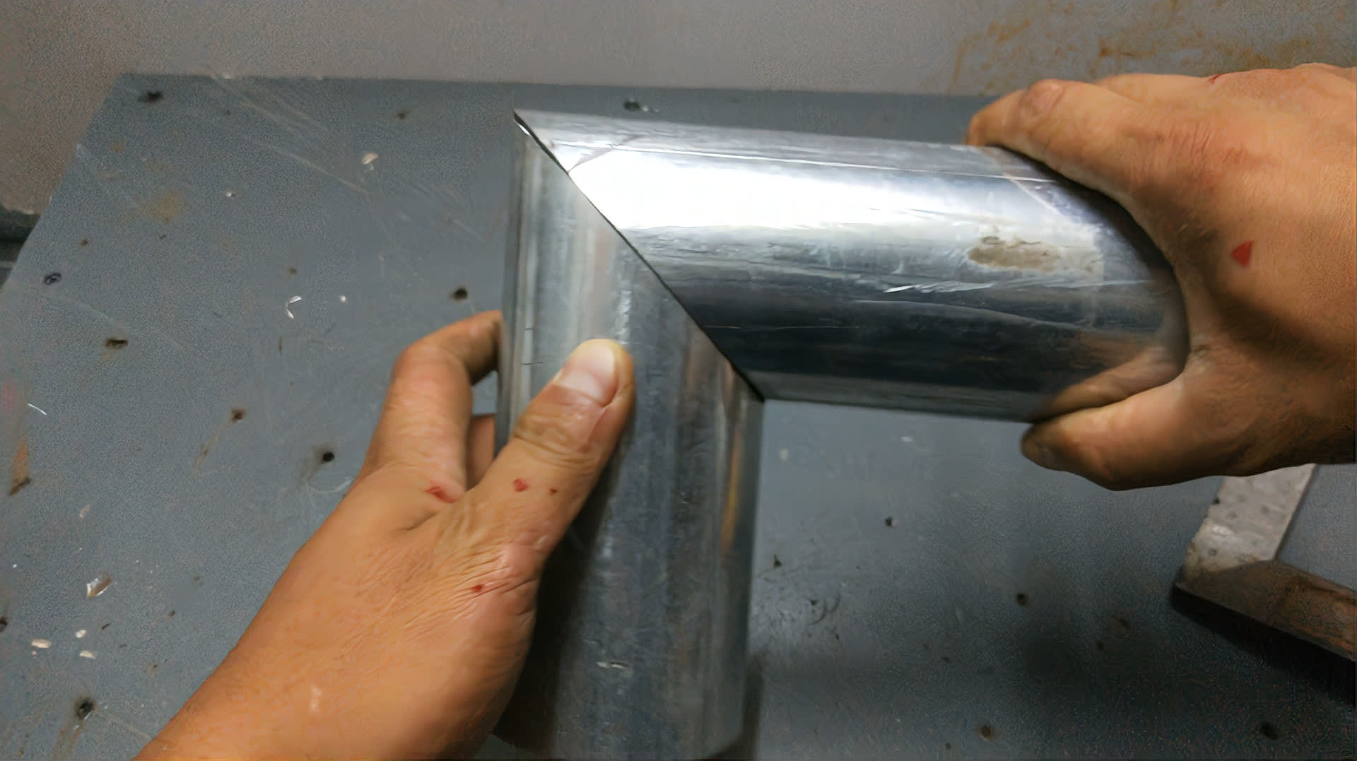 如何切圆管45度角,这种方法还是头一次见,真的太实用了!