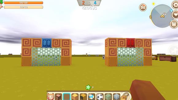 迷你世界:用球门做得分对战地图方法 真的太简单了