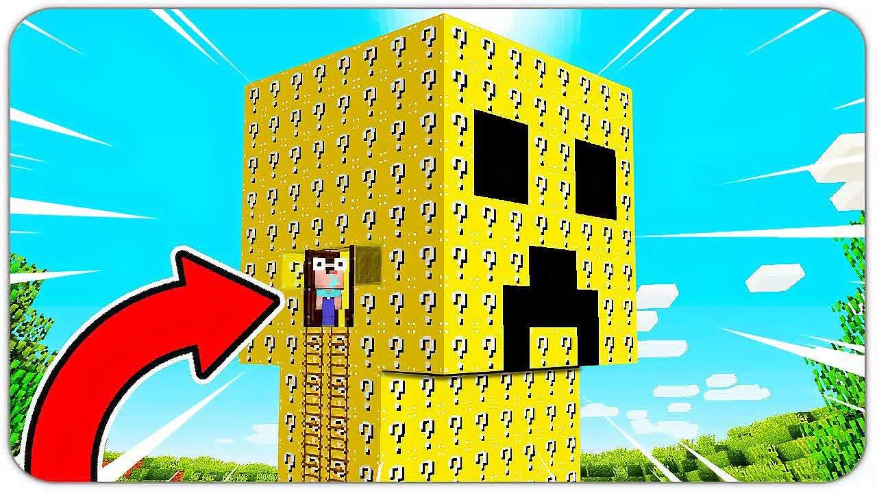 游游解说我的世界:用幸运方块塔巨型苦力怕