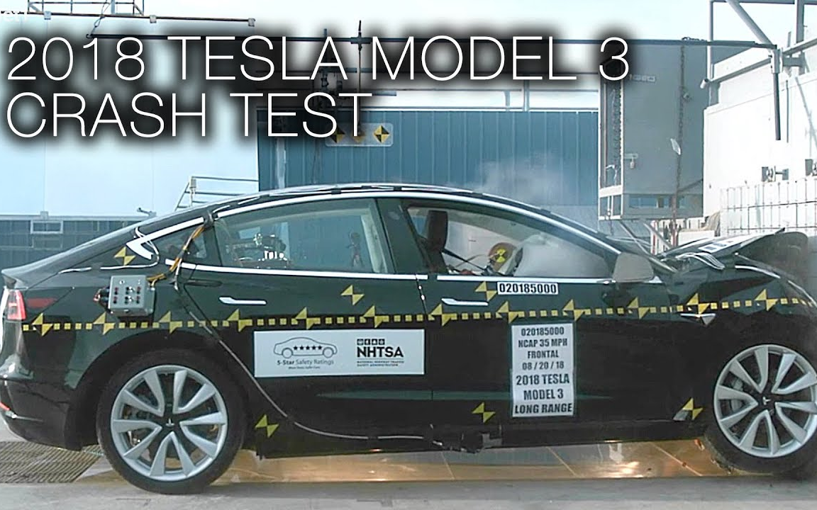 『碰撞测试』2018款特斯拉Model 3 正面碰撞