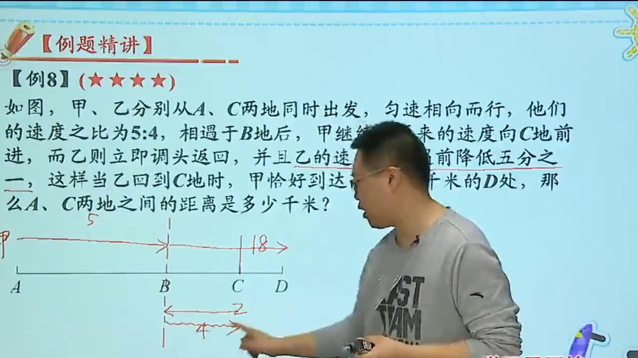 五年级数学奥数:行程问题难解决,比例法解这类题简单又快捷