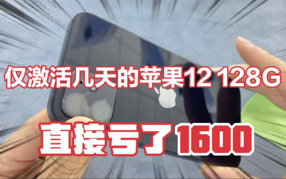 极品完美充新的苹果12刚激活没几天直接亏1600,A14...