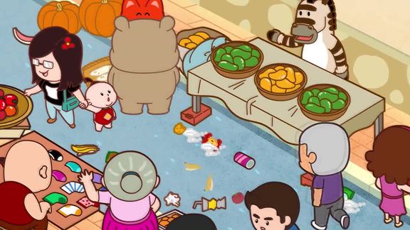 可可小爱:街道上变得好脏,到处都是卖东西的,城管直接带走了!