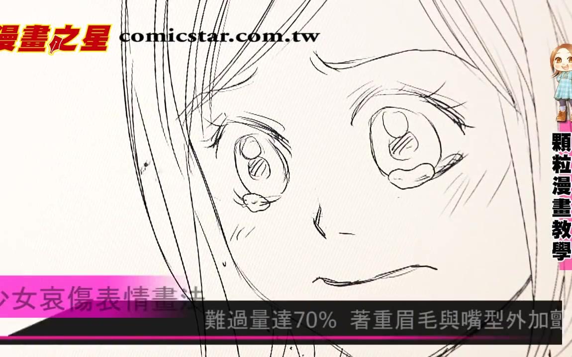 [漫画之星]颗粒:少女哀与乐表情画法