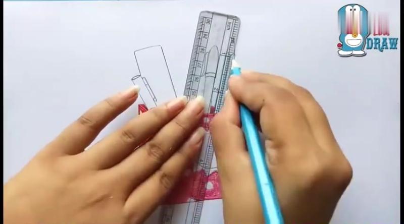 可爱的文具收纳盒简笔画,家中有孩子学绘画的宝妈们一定要给孩子...