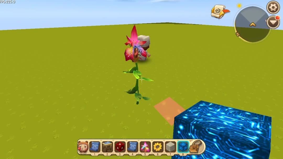 迷你世界:制作七彩玫瑰花教程,能快速的引来蜜蜂