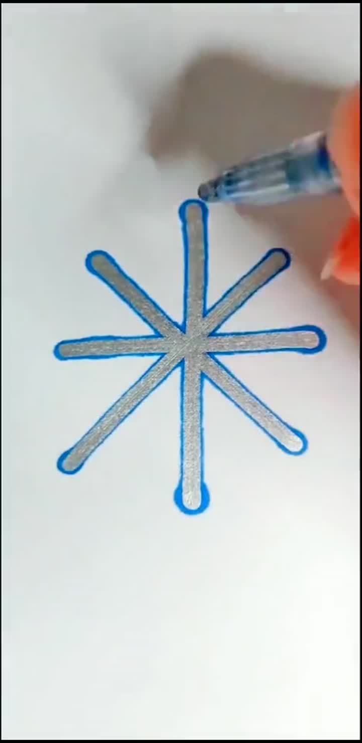 幼儿园简笔画 雪花,你们家下雪了没!书签 火柴人 想画.