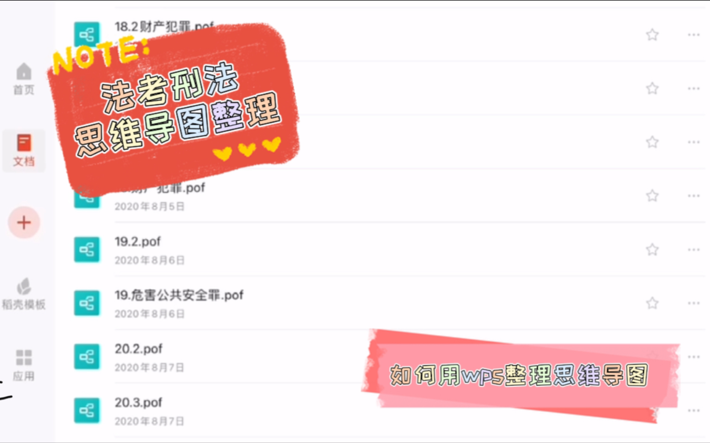 法考刑法思维导图整理,使用wps整理思维导图