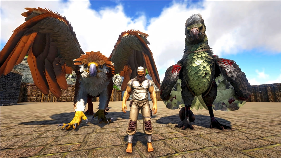 方舟生存进化 傻憨憨抓恐龙 10 空中领主老鹰和狮子的组合生物