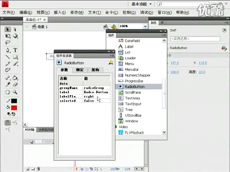 Flash CS4视频教程12-04RadioButton单选按钮