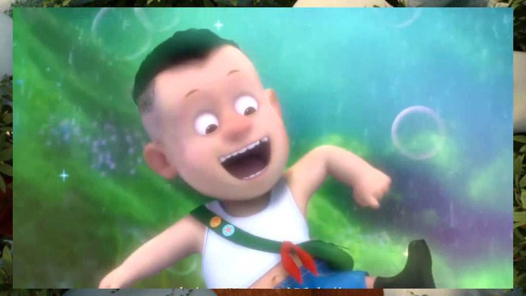 熊出没之夺宝熊兵:小光头强画画,画的满脸都是油彩画