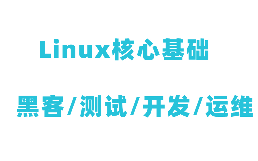 Linux核心基础/黑客/测试/开发/运维必备