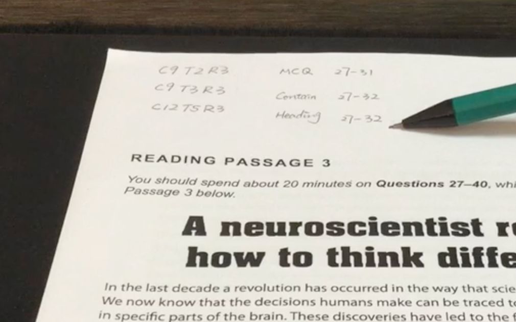 [part 3: 选择题(MCQ)--'contain'配对--heading] 手把手带你做雅思阅读|(...