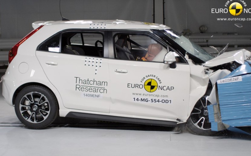 2014 上汽名爵 3 全面碰撞测试 euro ncap