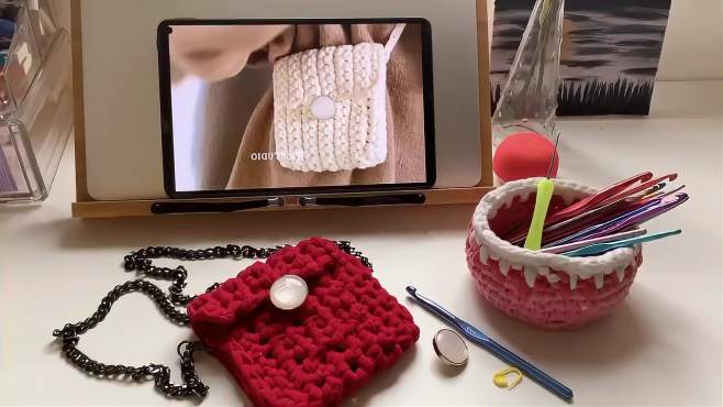 超详细,ins小包编织,包包钩织教程