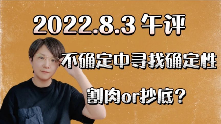 今日午评:不确定中寻找相对的确定性!今天割肉还是抄底?