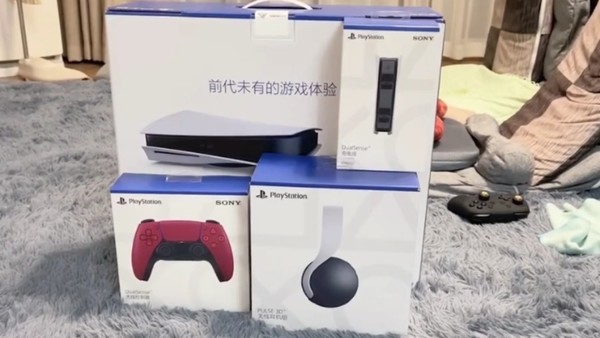 索尼 PS5主机 电视游戏机开箱晒物