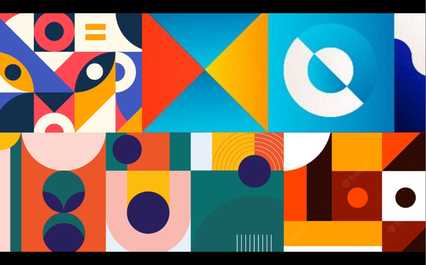 设计赏析/几何构型插画,用大量几何形进行组合堆叠,达到视觉的呼应...