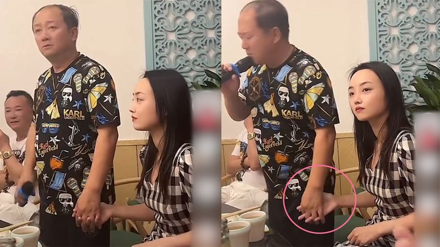 晚节不保!“谢广坤”酒后紧牵美女小手,娇娇爆料潜规则是真的?