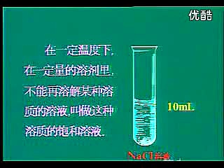 《饱和溶液与不饱和溶液》九年级化学下册实验演示解说