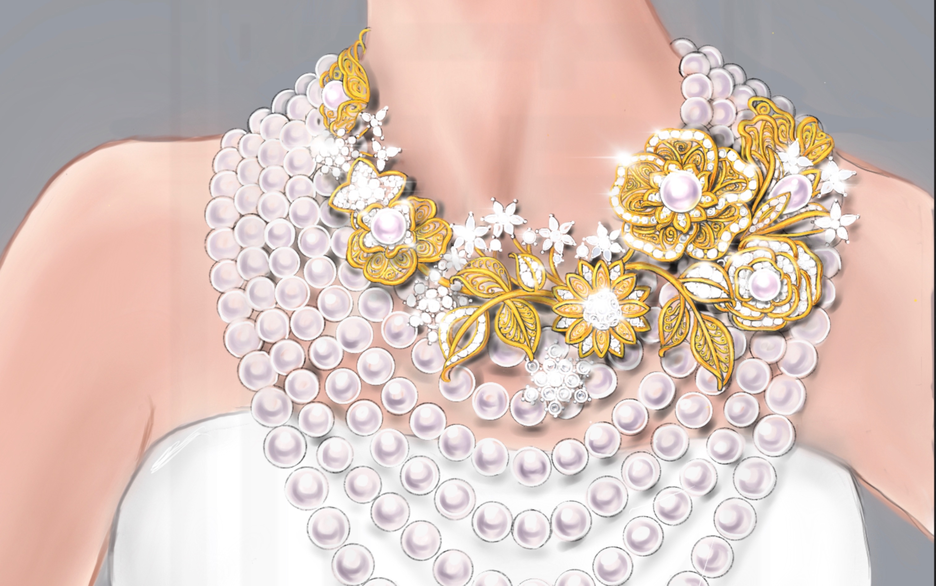 【板绘】花丝镶嵌珠宝教程-徐蘭珠宝