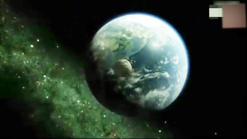 看地球被小行星撞击地球后的画面,太吓人了