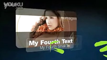 艾尔分享旋转翻转卡片AE模板