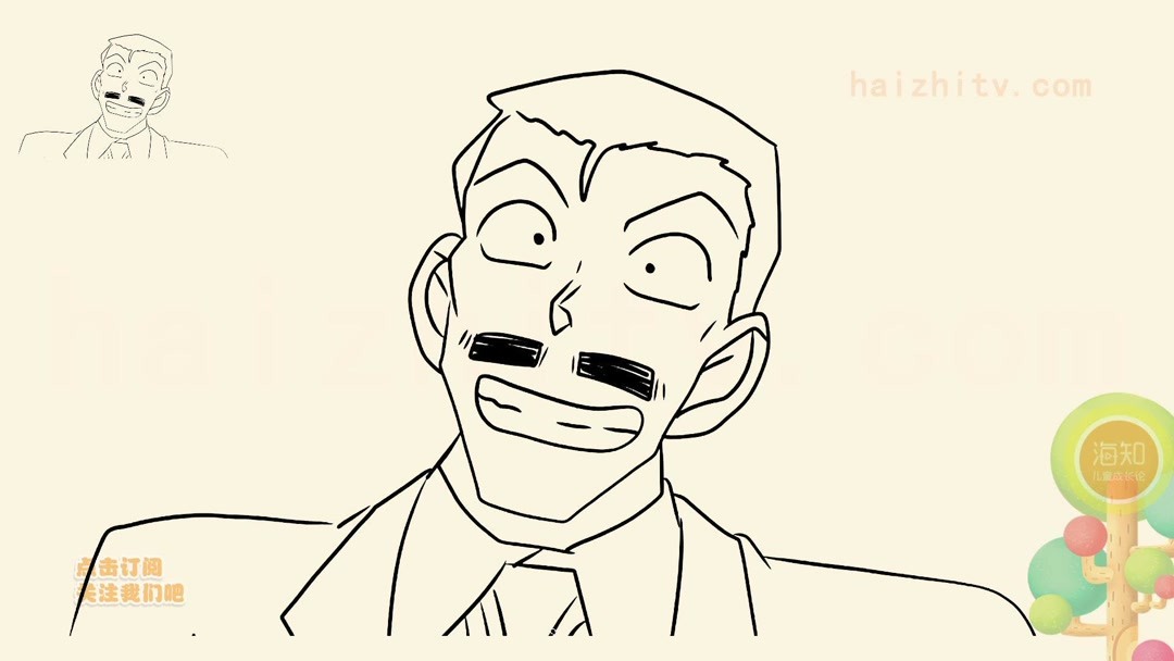 儿童绘画动画片,如何画_如何画名侦探柯南中的搞笑的毛利小五郎