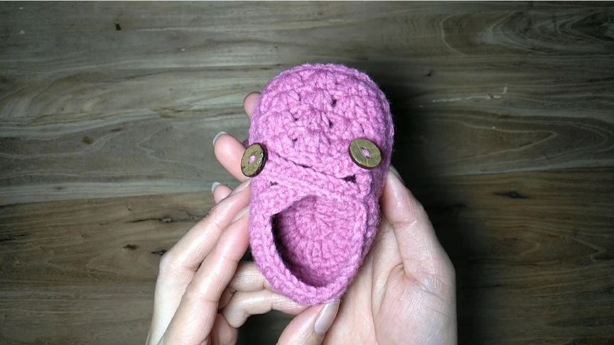 宝宝鞋钩织教程(最后一集)