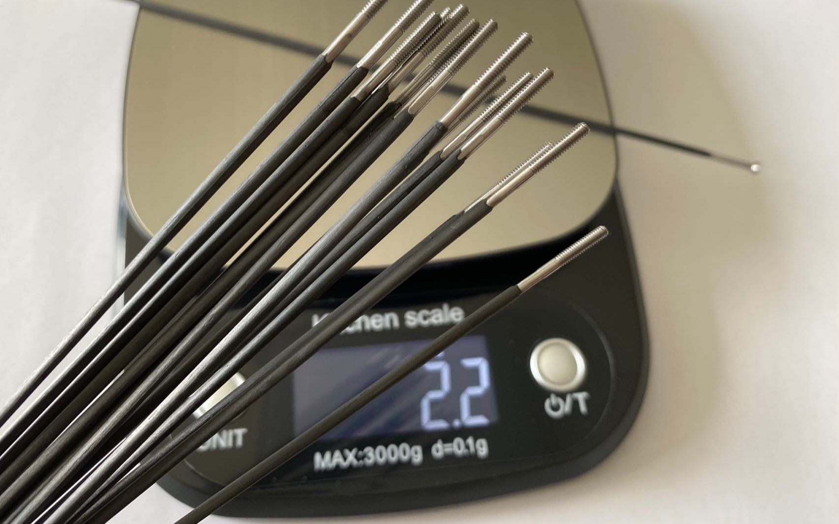 钛合金+碳纤维轻2.2g自行车辐条