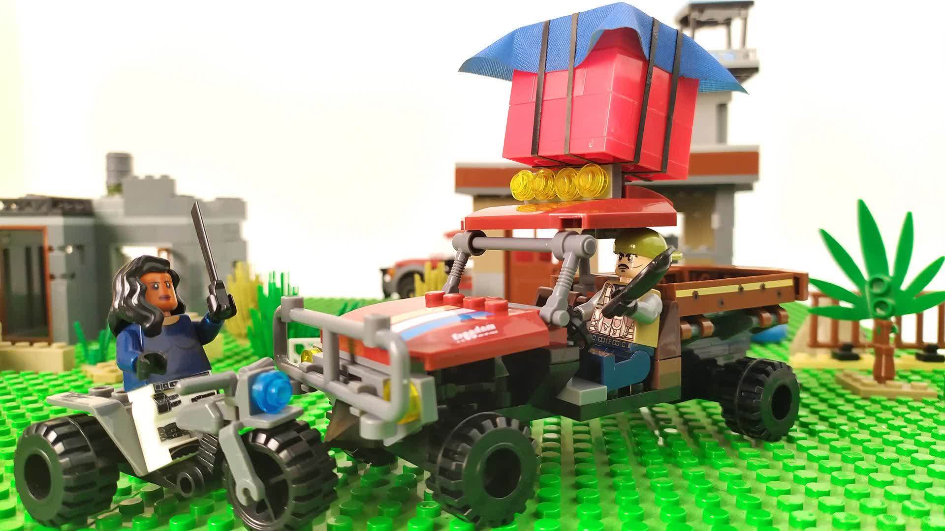 V视宝贝:有趣的吃鸡小人儿定格动画,建造吃鸡重型皮卡车