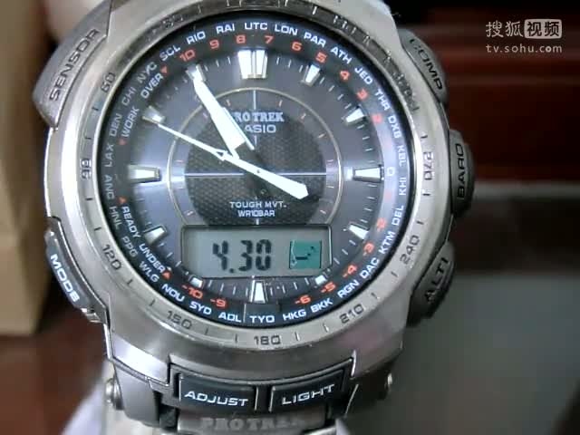 CASIO手表PRW-5100(5214)时间及日期的手动设定