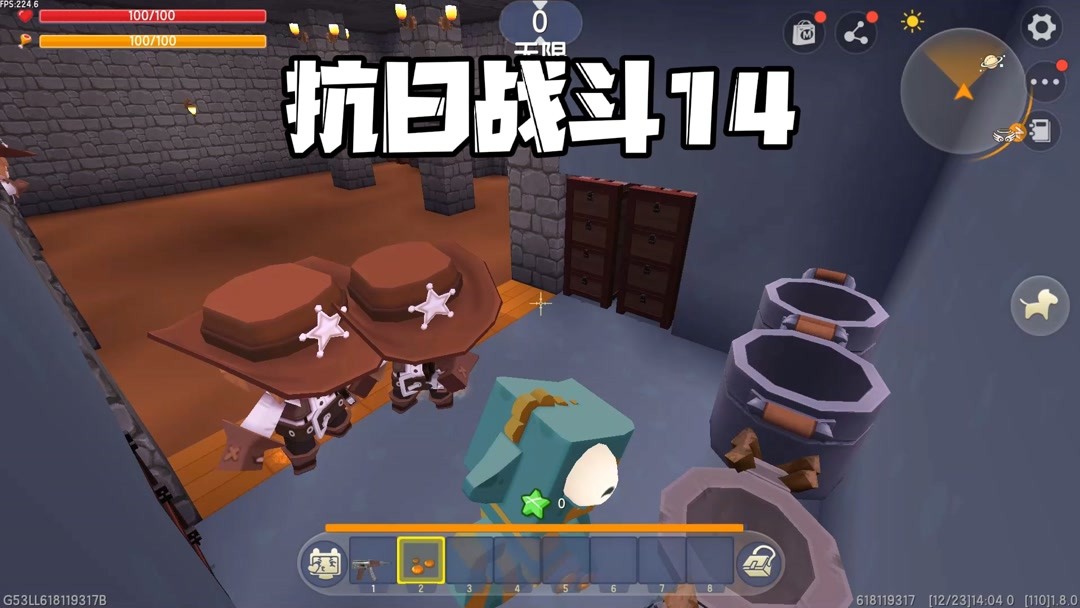 迷你世界:抗日战斗14营地没粮食了,只好冒险去打猎了