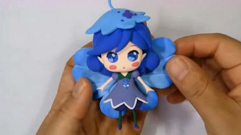 手工师用橡皮泥捏了个小精灵,你被萌到了么?