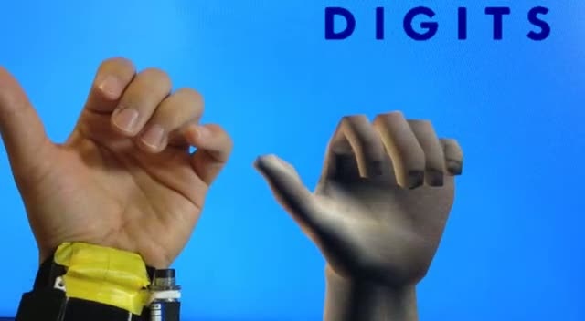 微软腕部动作捕捉设备演示