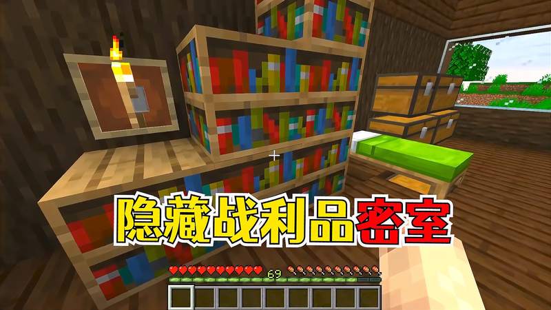 我的世界:新手必须知道的一些小技巧,建造一间隐藏战利品的密室