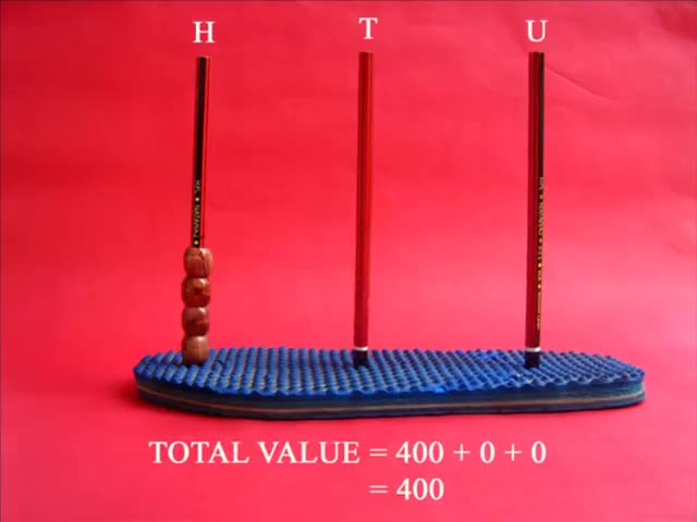 使用铅笔和拖鞋演示算盘和凹凸镜