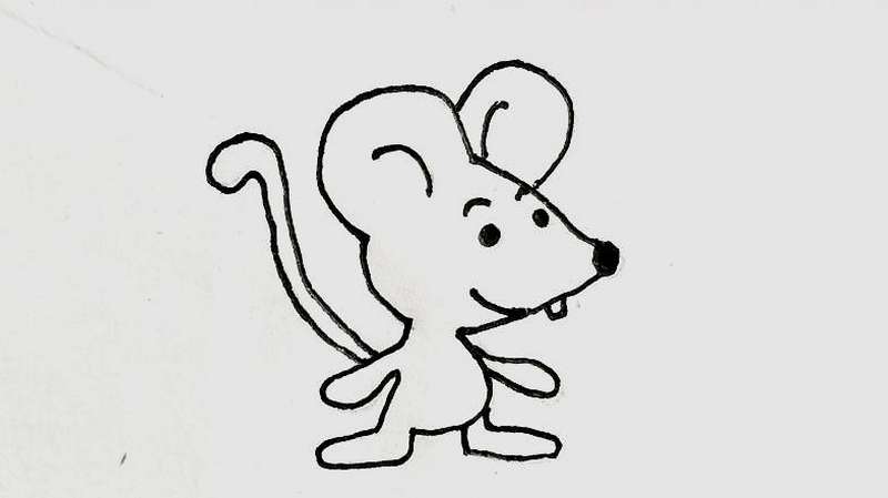 简笔画—小老鼠简单三步画小老鼠,小朋友一分钟学会