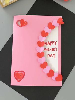 母亲节要到了,简单漂亮的贺卡一起来做吧!祝所有的母亲节日快乐儿童...