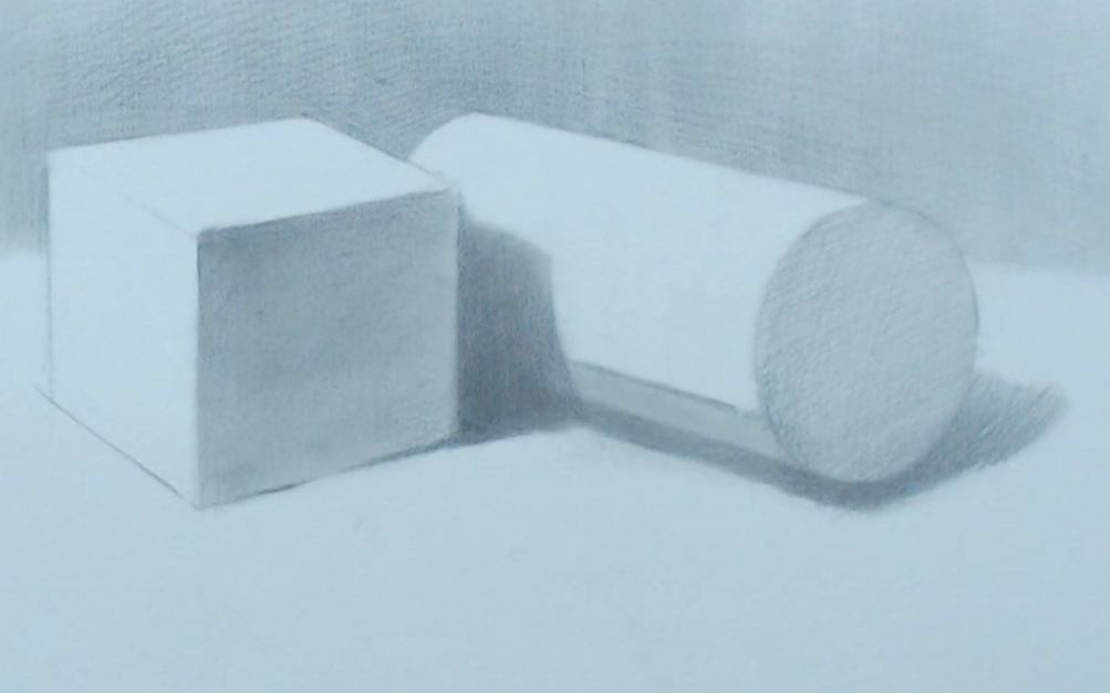 【素描教学】零基础素描教学,几何体的画法