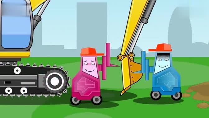 挖掘机动画片全集儿童挖掘机视频表演大全动画片