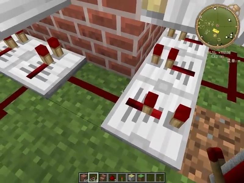 Minecraft我的世界平地隐藏门教程——绝对隐藏