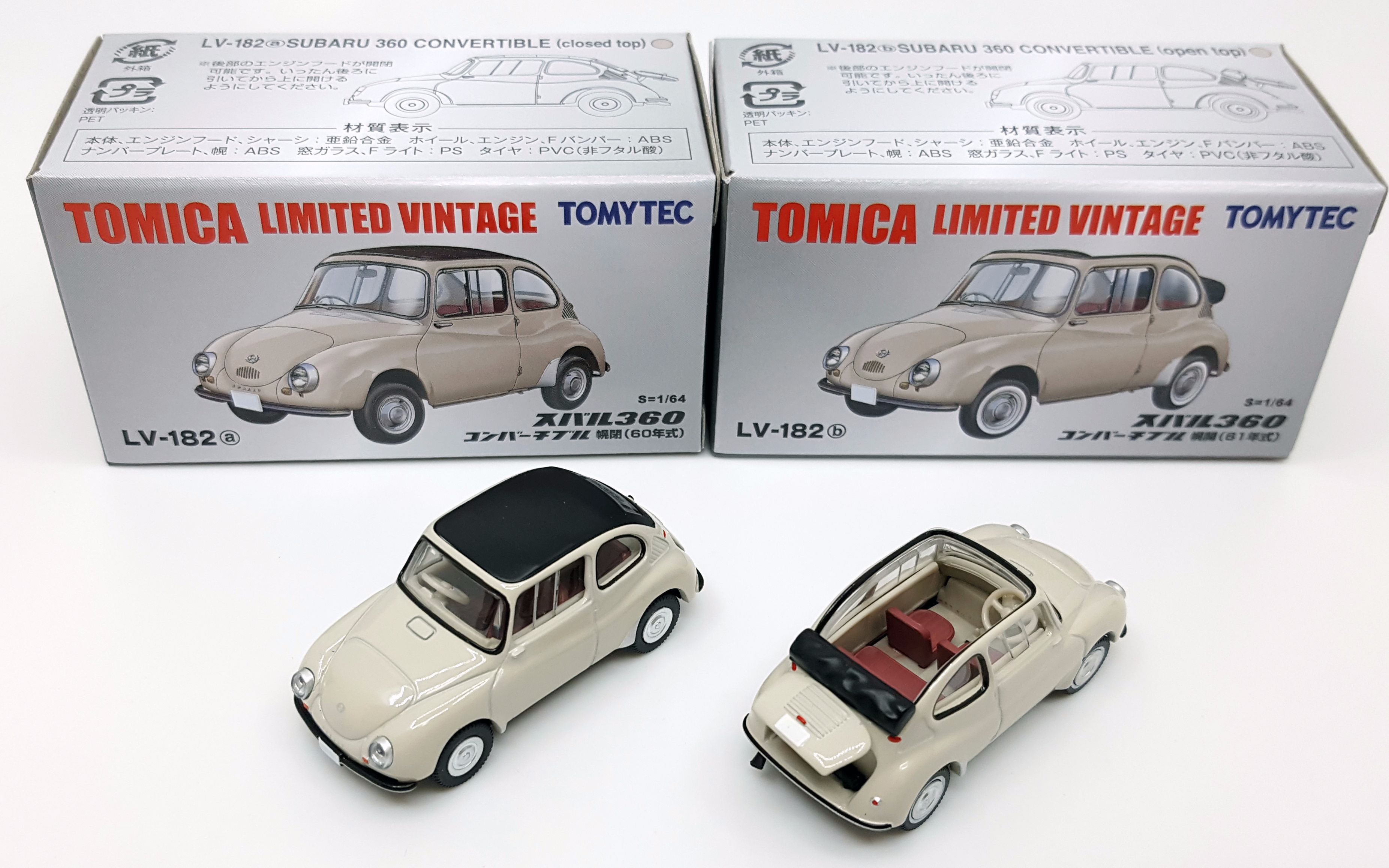 #多美卡# TLV182 斯巴鲁360硬顶&敞篷款【东知玩具】