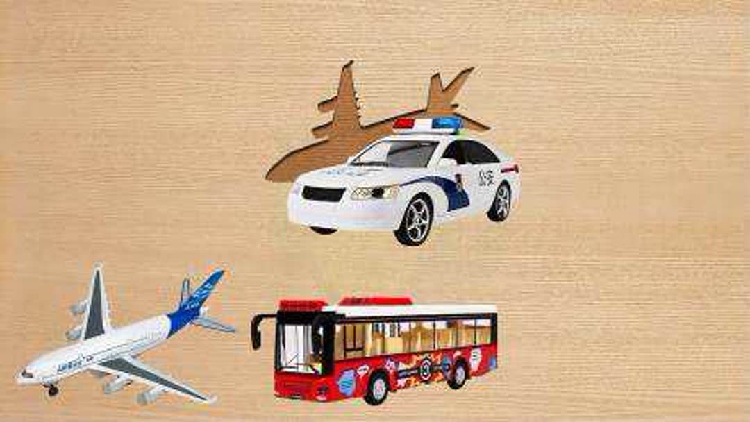 益智拼图游戏,认识自行车轮船的士汽车,婴幼儿宝宝早教启蒙动画