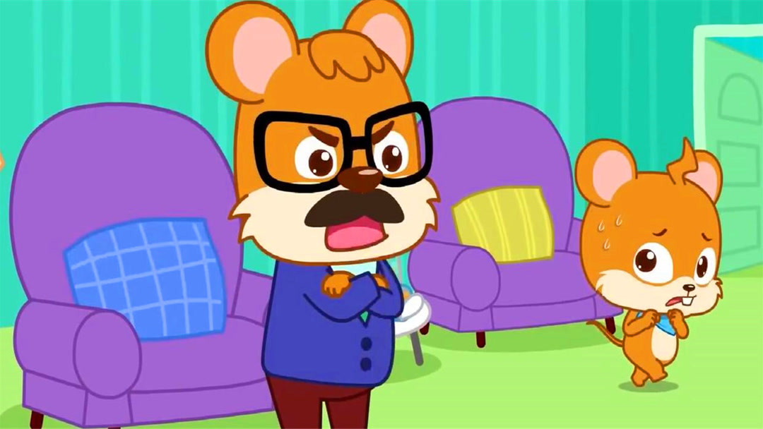 宝宝巴士儿歌动画:皮皮的牙齿变成糖果牙了,它好害怕!